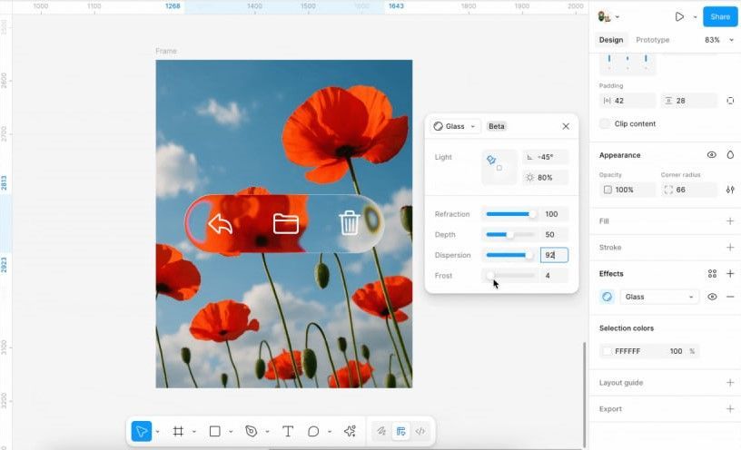 Figma представила Glass-эффект и Apple Liquid Glass UI Kit